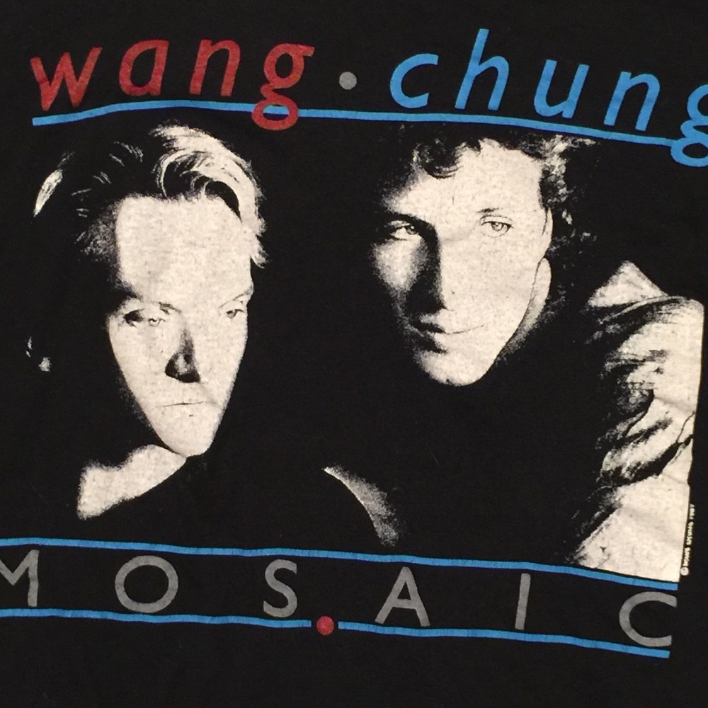 Super Rare 1987 Vintage Wang Chung Mosaic T-Shirt - Gem